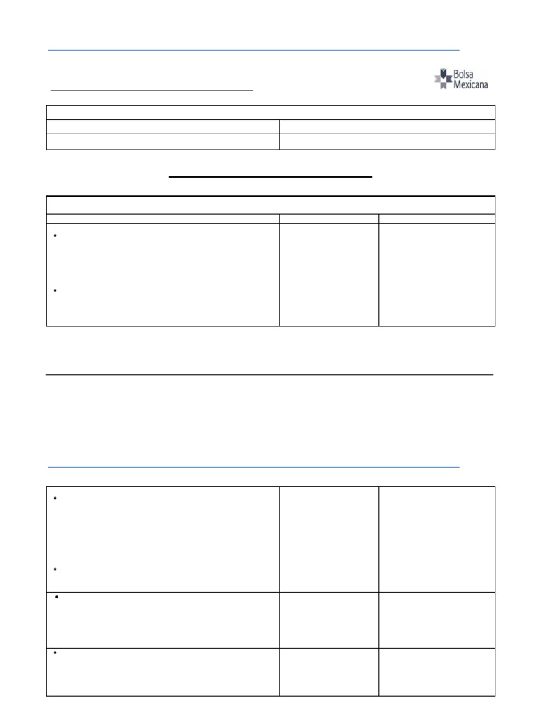 Resumen Circular Única de Emisoras (Acciones y Deuda Largo Plazo) | PDF ...
