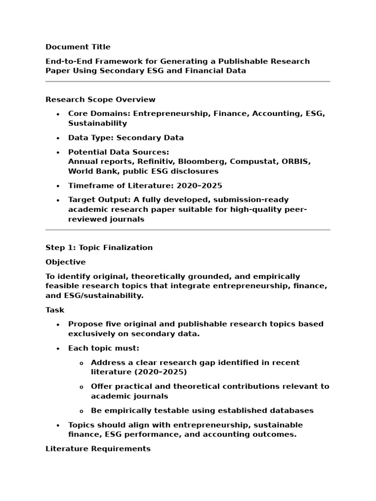 Comprehensive Academic Research Paper Development Framework | PDF | Apa ...