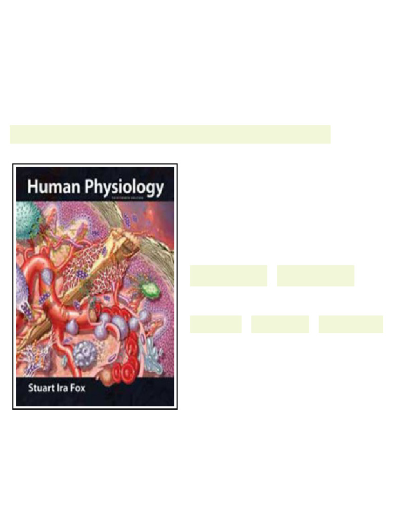 Test Bank for Human Physiology, 13th Edition: Fox - test bank and ...