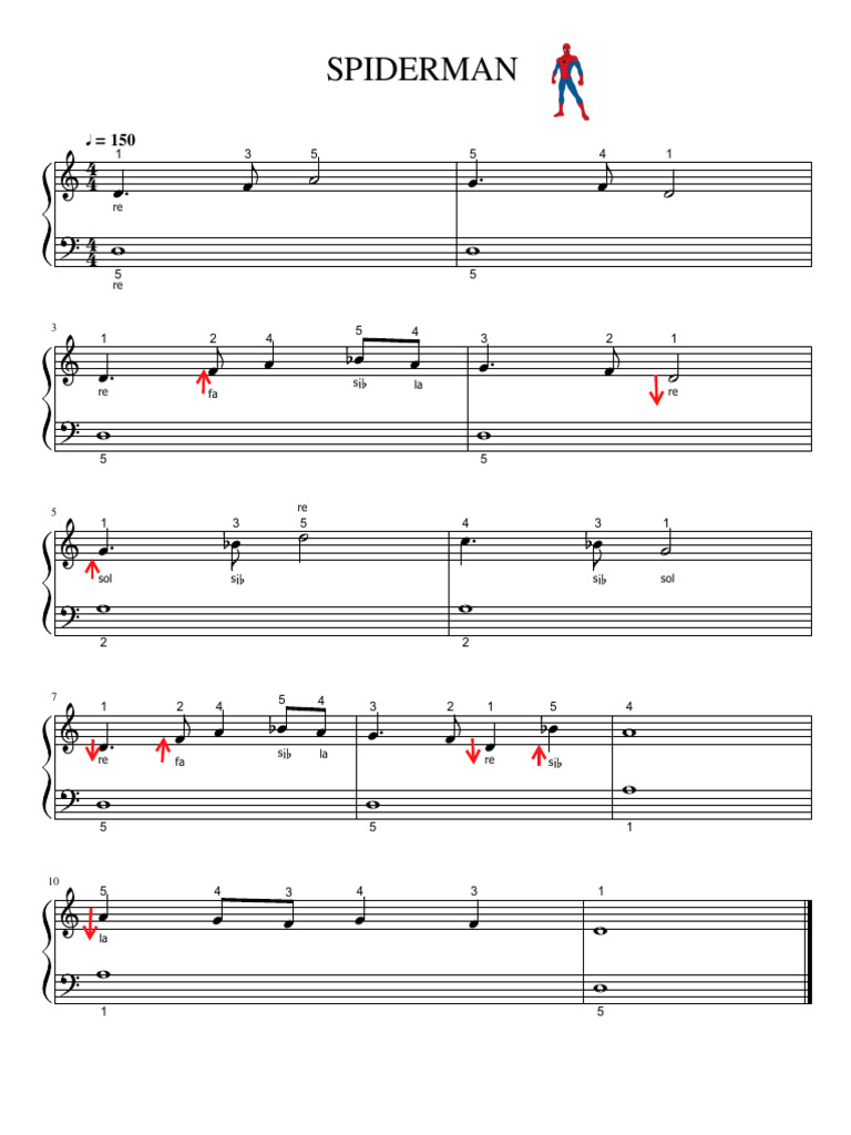Spiderman Music Notes and Scores | PDF