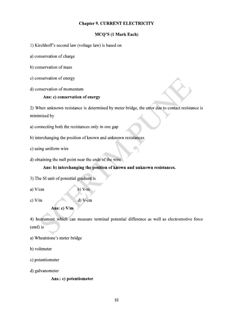 Current Electricity Notes | PDF