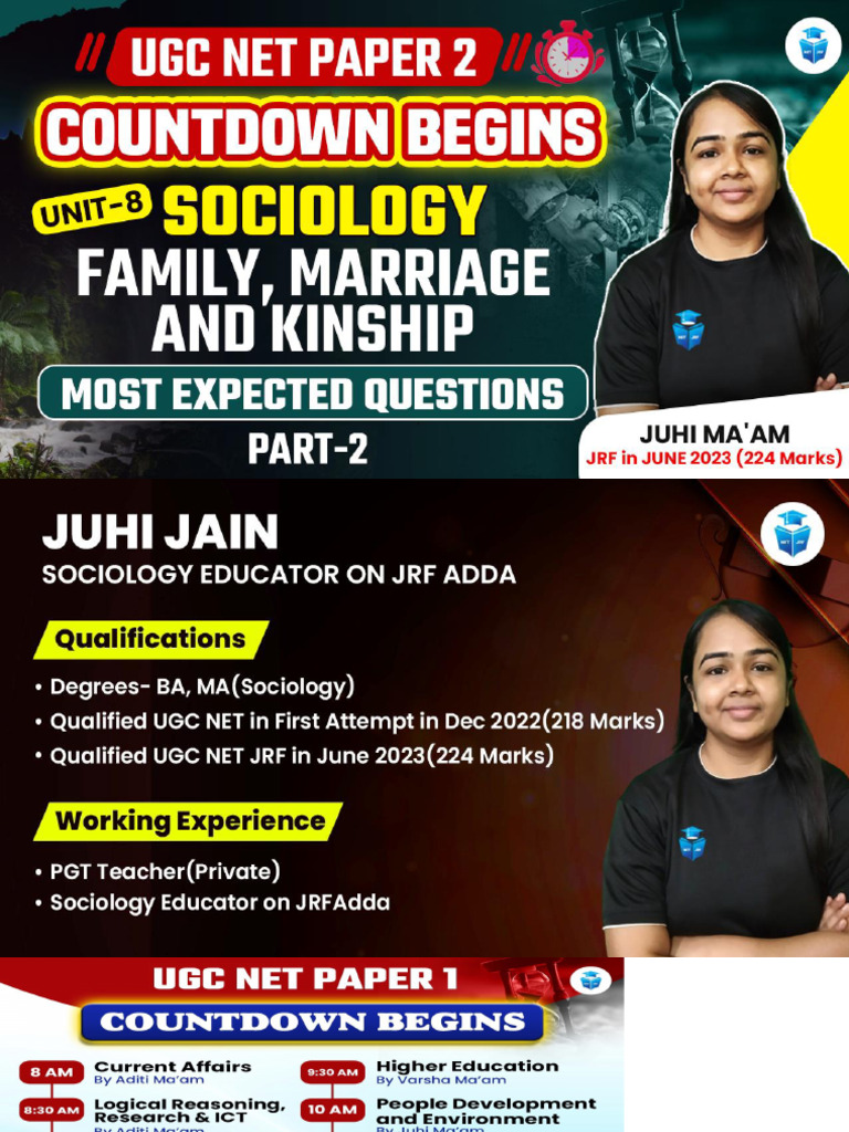 Countdown Series Sociology UNIT-8 PART-2 | PDF