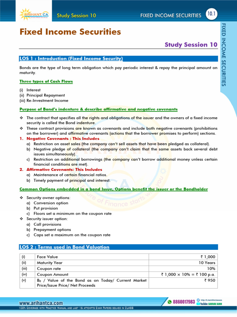 Fixed Income Securtires | PDF | Bonds (Finance) | Futures Contract