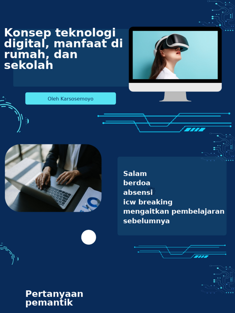 Konsep Teknologi Digital, Manfaat Di Rumah, Dan Sekolah | PDF