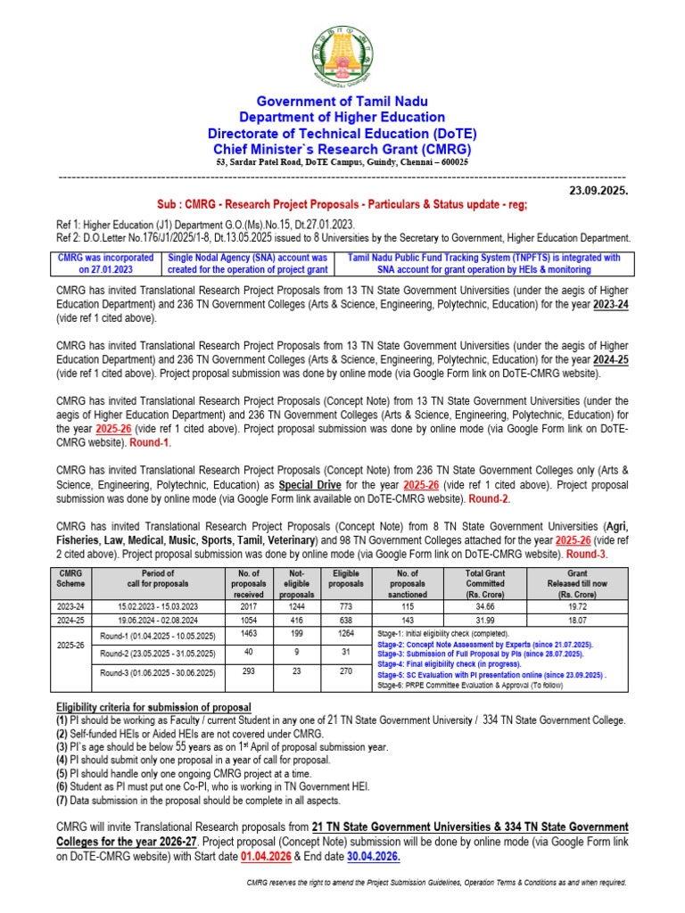 About CMRG Proposals | PDF