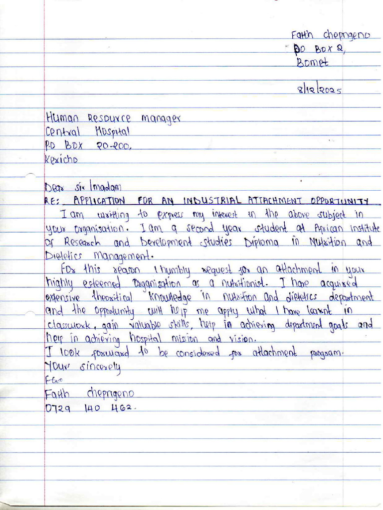 Fai Cover Letter | PDF
