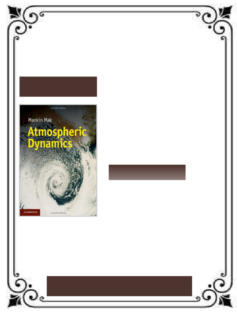 Atmospheric Dynamics Mak M. ebook high resolution pdf version | PDF ...