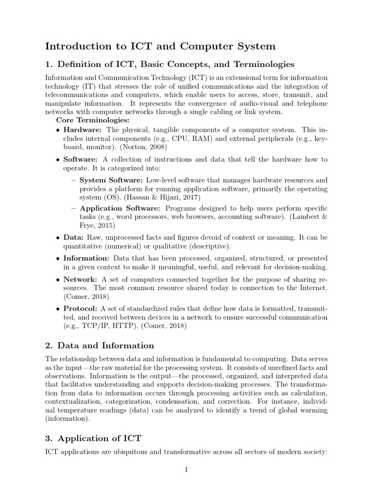 Understanding ICT and Computer Systems | PDF | Computer Data Storage ...