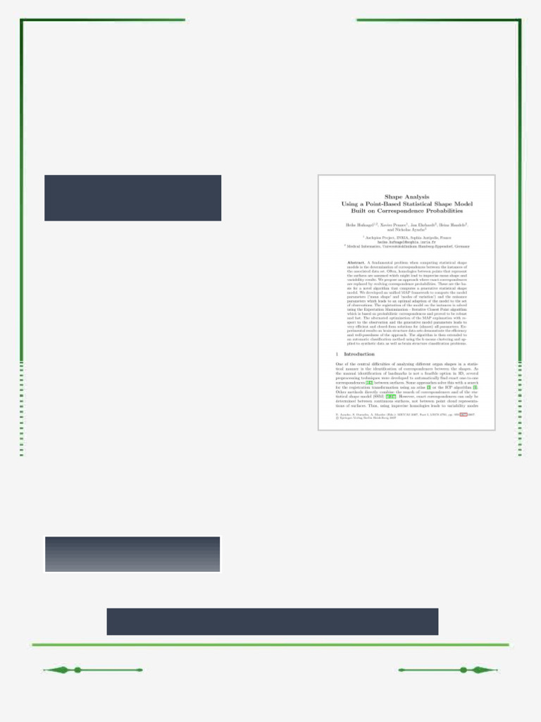 Shape Analysis Using a Point Based Statistical Shape Model Built on ...