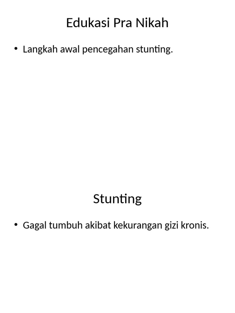 PPT3 Edukasi Pranikah Stunting | PDF