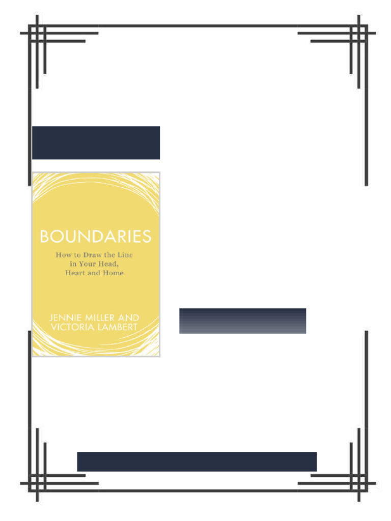 Boundaries How To Draw The Line in Your Head Heart and Home Jennie ...