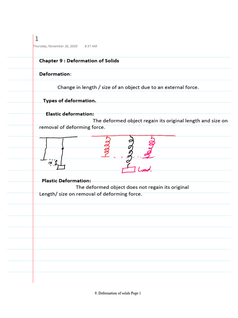 6 Deformation of Solids | PDF | Deformation (Engineering) | Elasticity ...