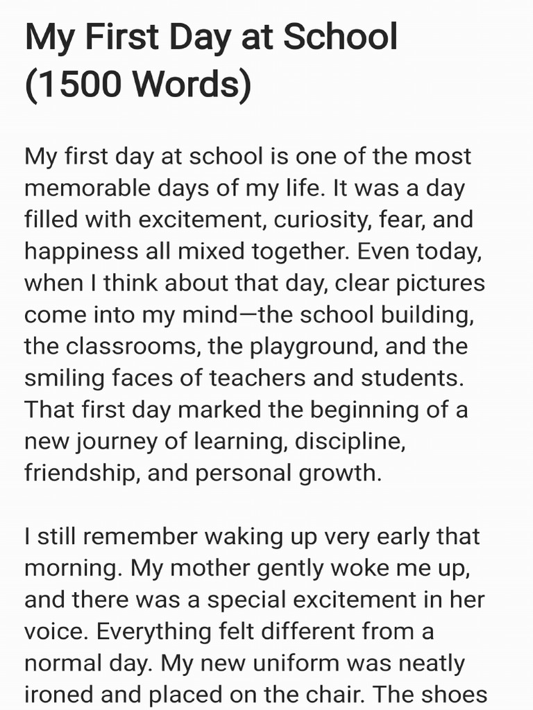 My First Day at School - 260105 - 100840 | PDF