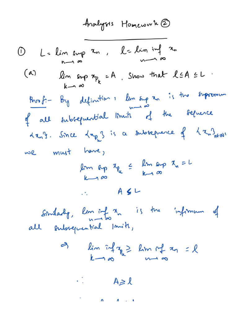 Analysis Homework 2 | PDF