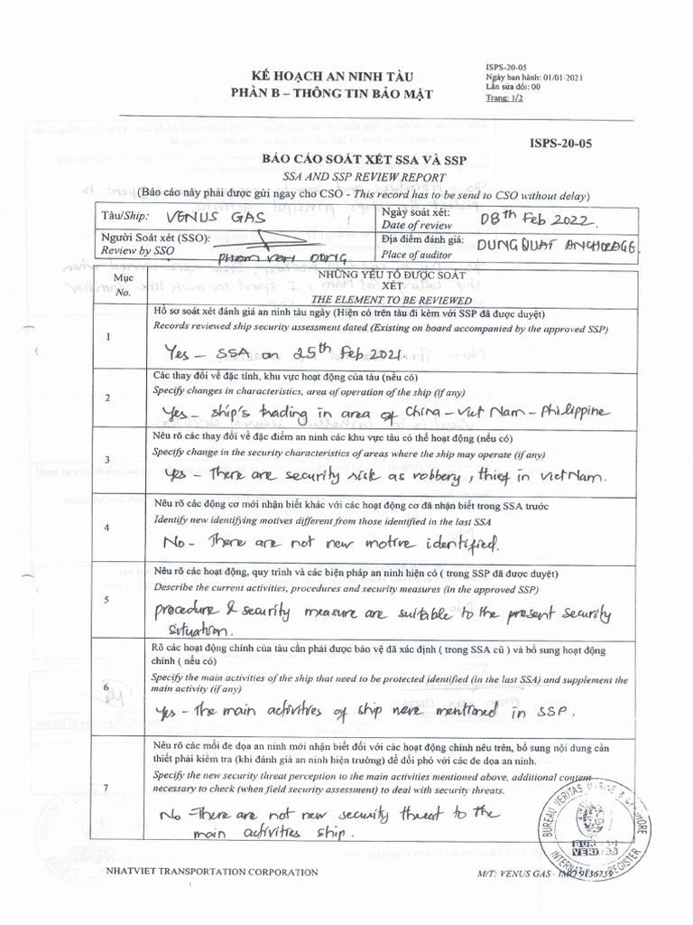 SSP Review Report | PDF