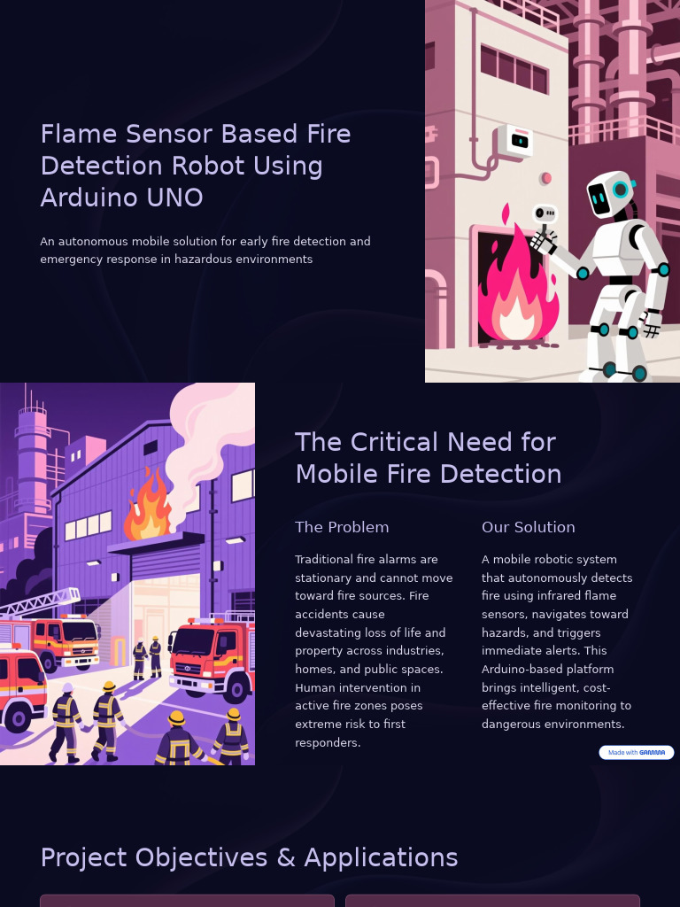 Flame Sensor Based Fire Detection Robot Using Arduino UNO | PDF ...