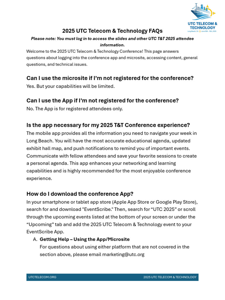 2025 UTC Telecom Conference Guide | PDF | Mobile App | Smartphone