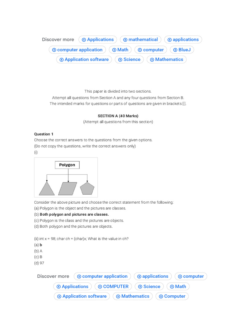 Java Programming Exam Questions Guide | PDF | Method (Computer Programming) | Constructor ...