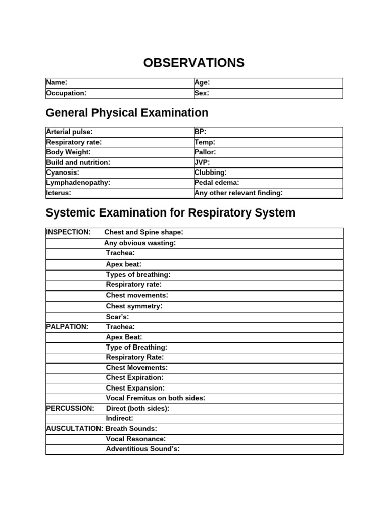 Medical Examination | PDF
