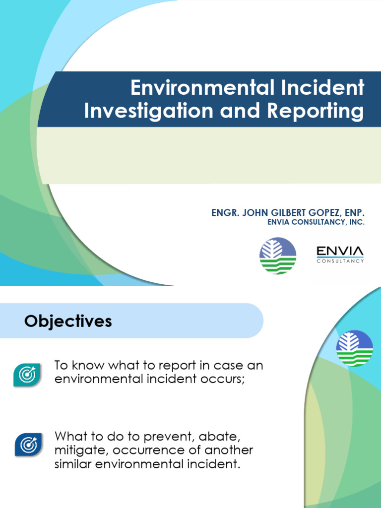 Environmental Incident Reporting Guide | PDF | Pollution | Waste
