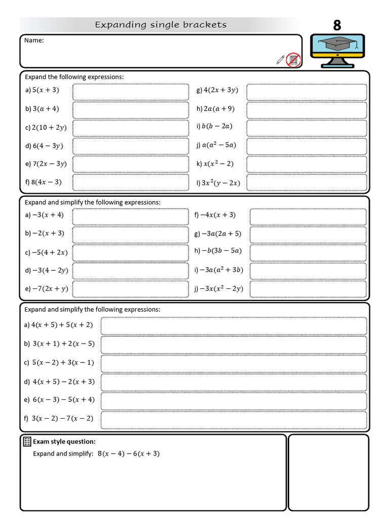 Expand and Simplify Algebraic Expressions | PDF