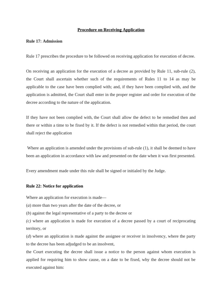 Procedure On Receiving Application | PDF | Justice | Crime & Violence