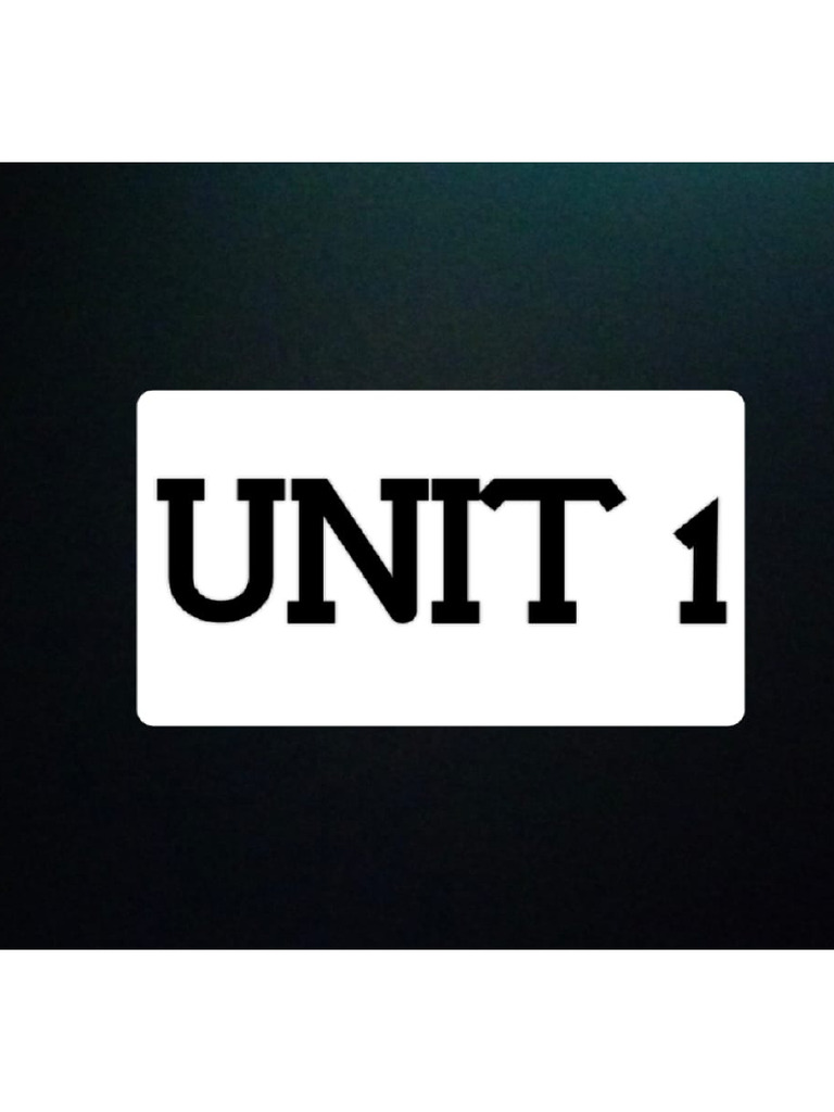 unit 1 book pdf | PDF