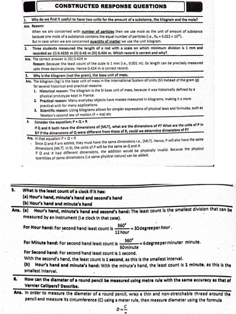 Chap 1 Constructed Response Q | PDF