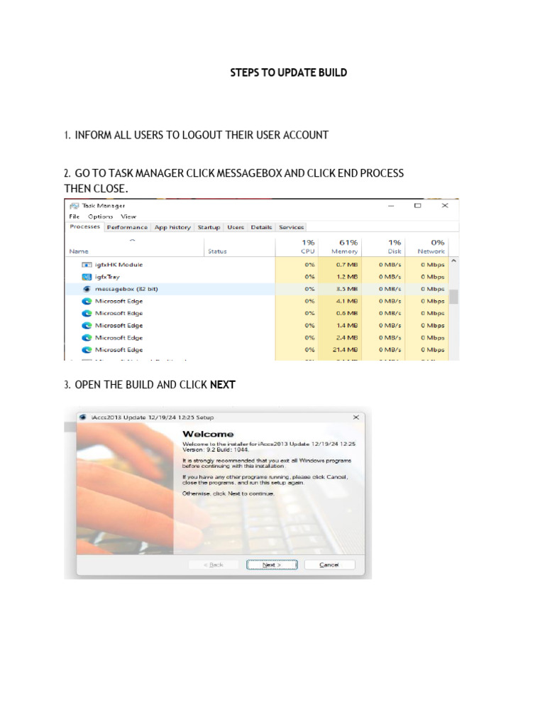 Steps to Update Build Process | PDF