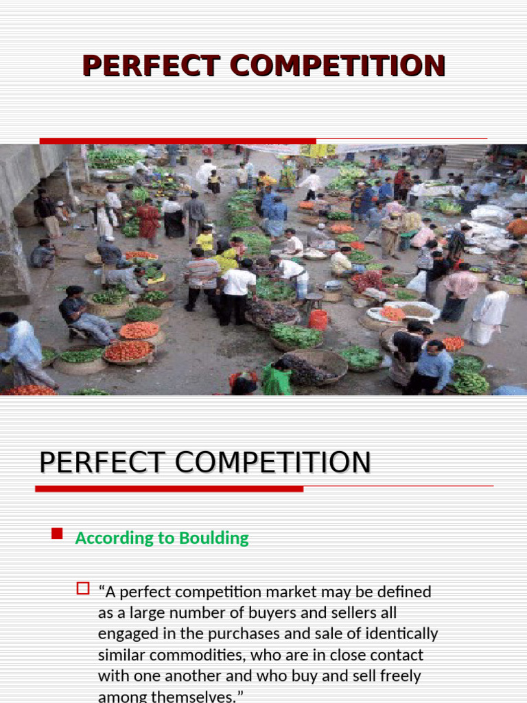 Perfect Competition Explained: Key Conditions | PDF | Perfect ...