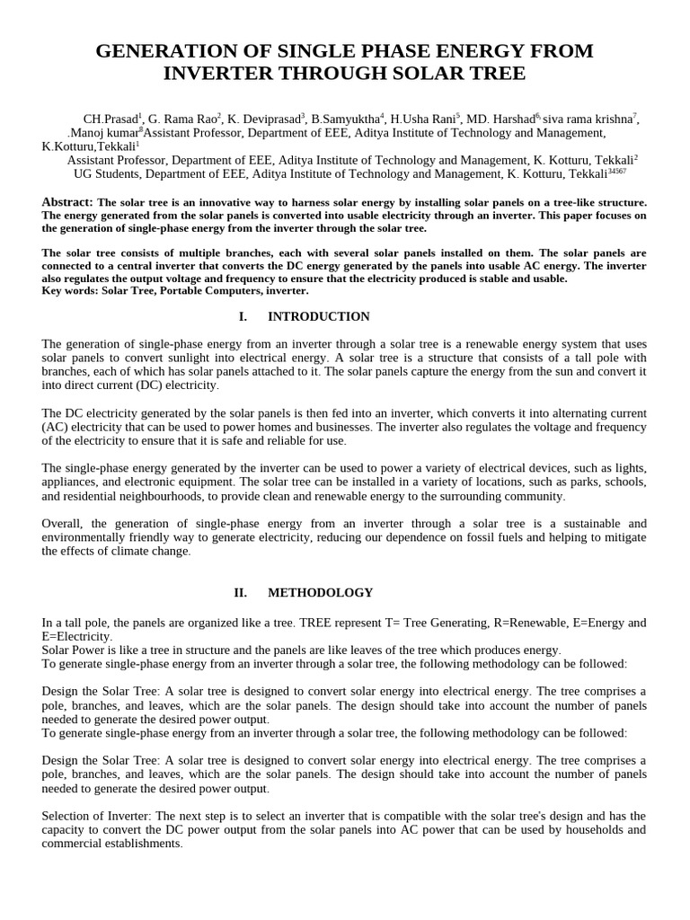 Paper Sample | PDF | Solar Panel | Power Inverter