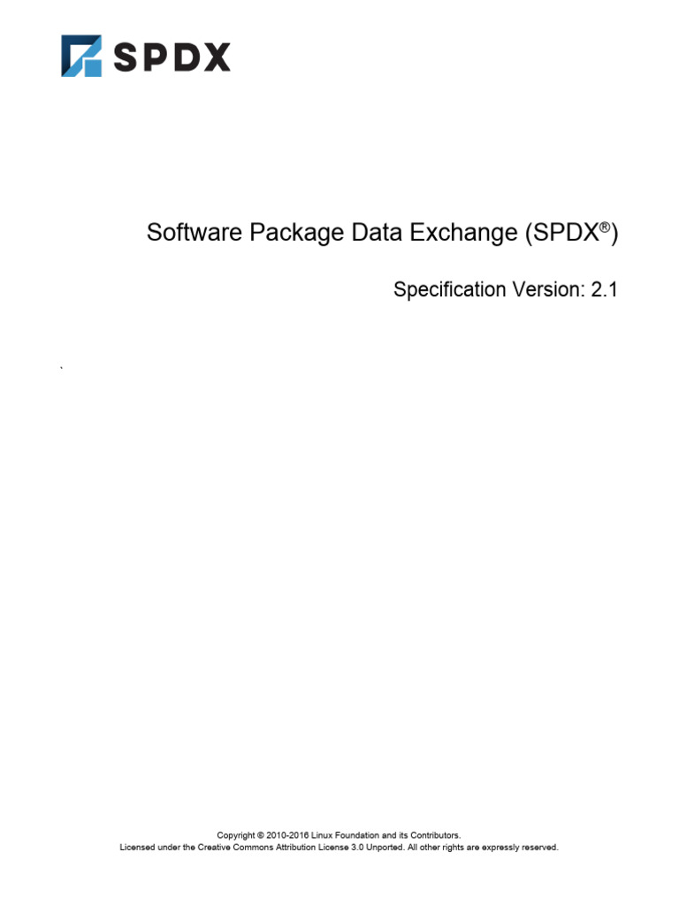 SPDX Specification Version 2.1 Overview | PDF | Uniform Resource ...