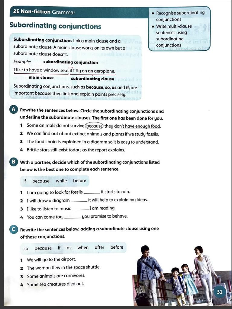 Complex Sentences Practice Worksheet SB Page 31 | PDF