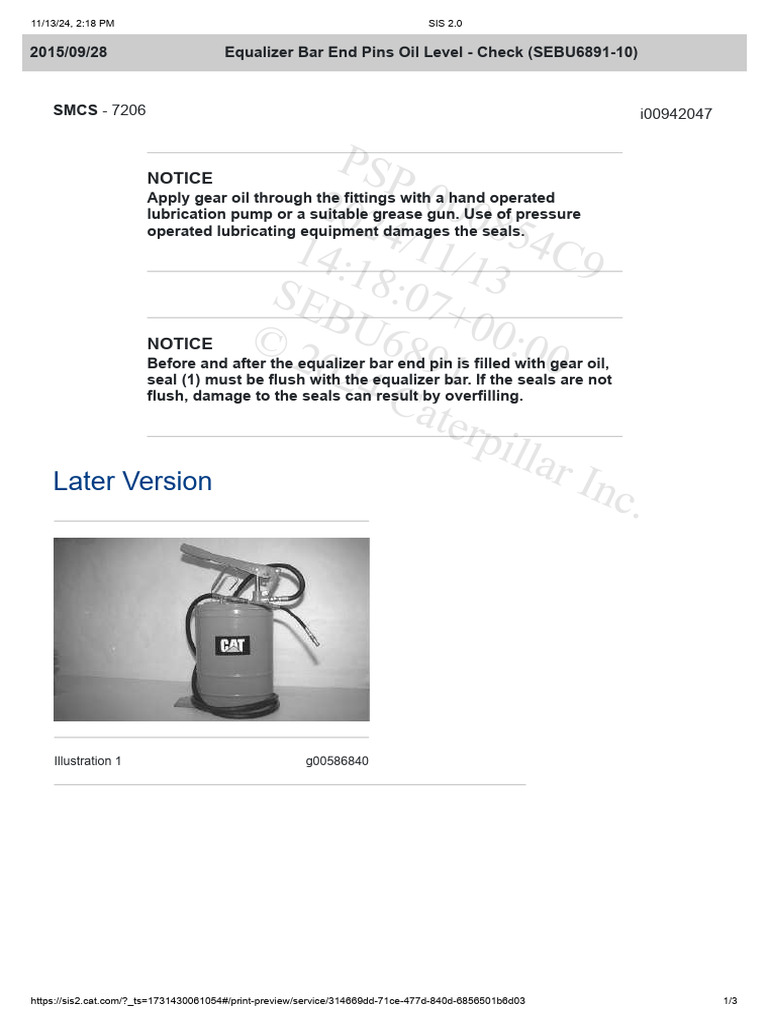 Equalizer Bar End Pins Oil Maintenance | PDF | Lubrication | Oils