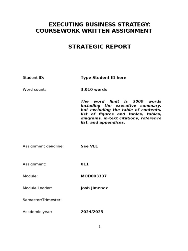 Strategic Report on Crave Sneaker Company | PDF | Strategic Management ...