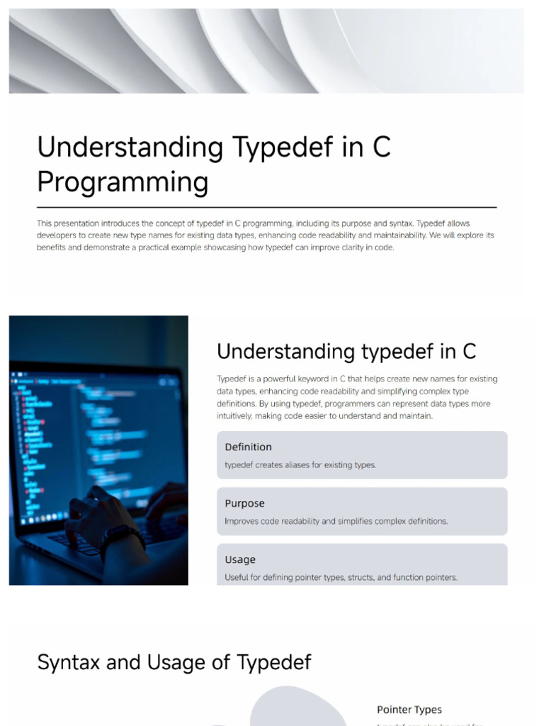 TypeDef in C | PDF