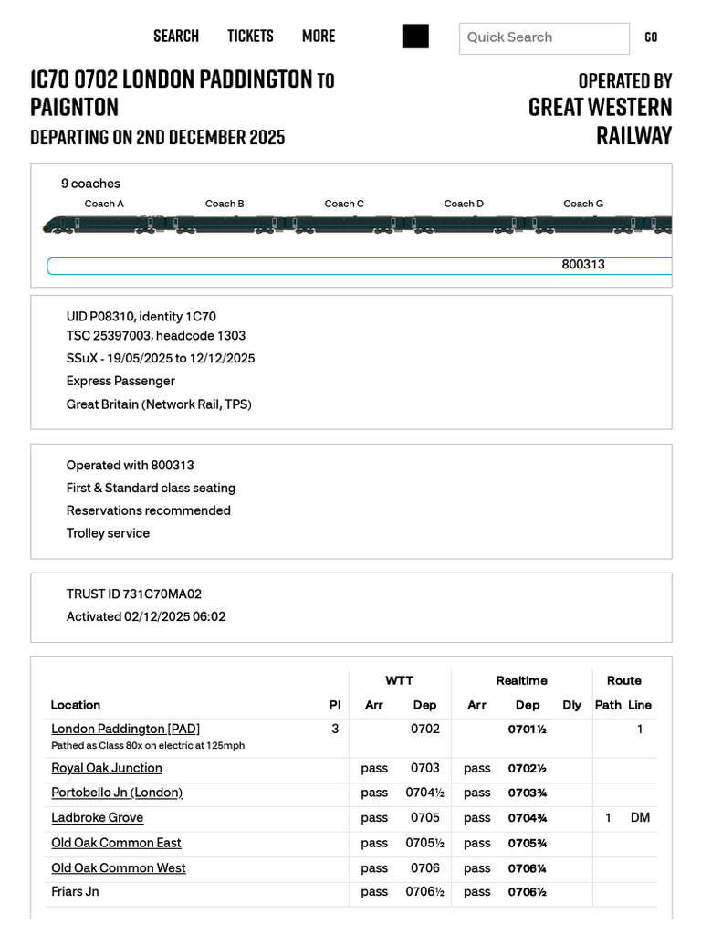 London to Paignton Train Schedule | PDF | Rail Transport | Land Transport