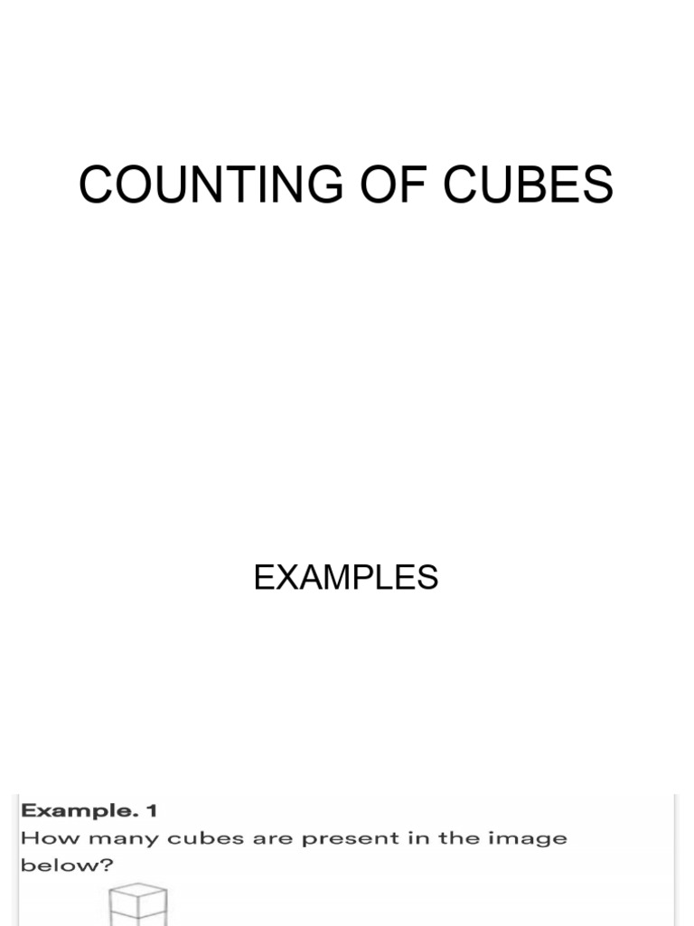 Counting of Cubes | PDF