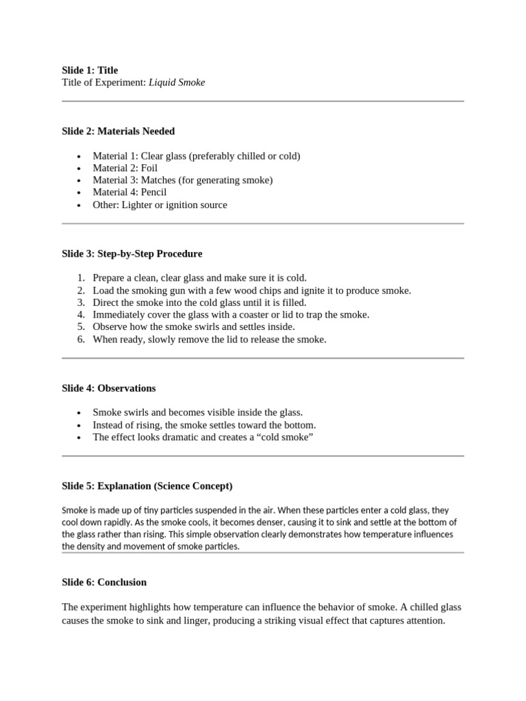 Science Experiment | PDF