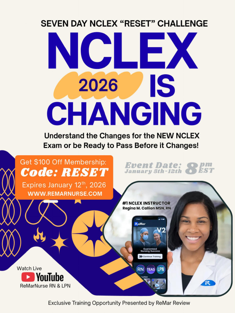 Seven-Day-NCLEX - Reset - Challenge Book | PDF | National Council ...