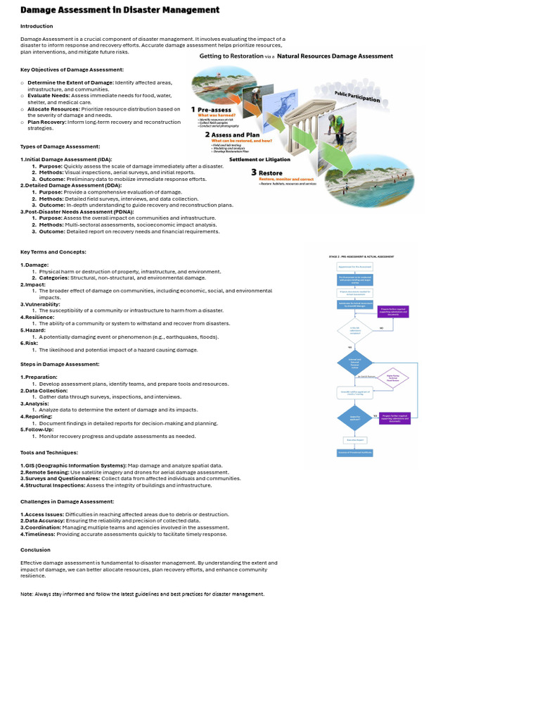 Damage Assessment in Disaster Management | PDF | Geographic Information ...