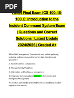 NIMS and ICS Final Exam Review | PDF | Incident Command System | Business