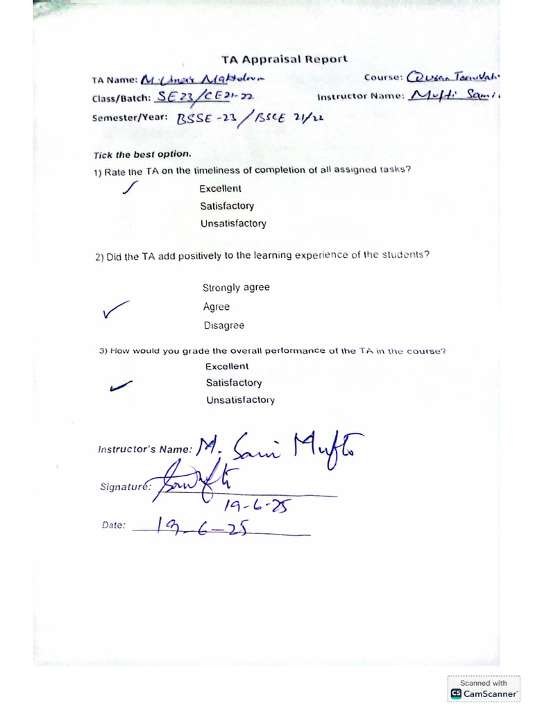 TA Appraisal Report | PDF