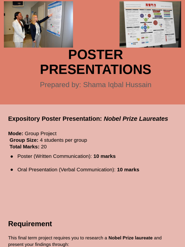 Poster Presentations | PDF | Public Speaking | Nobel Prize