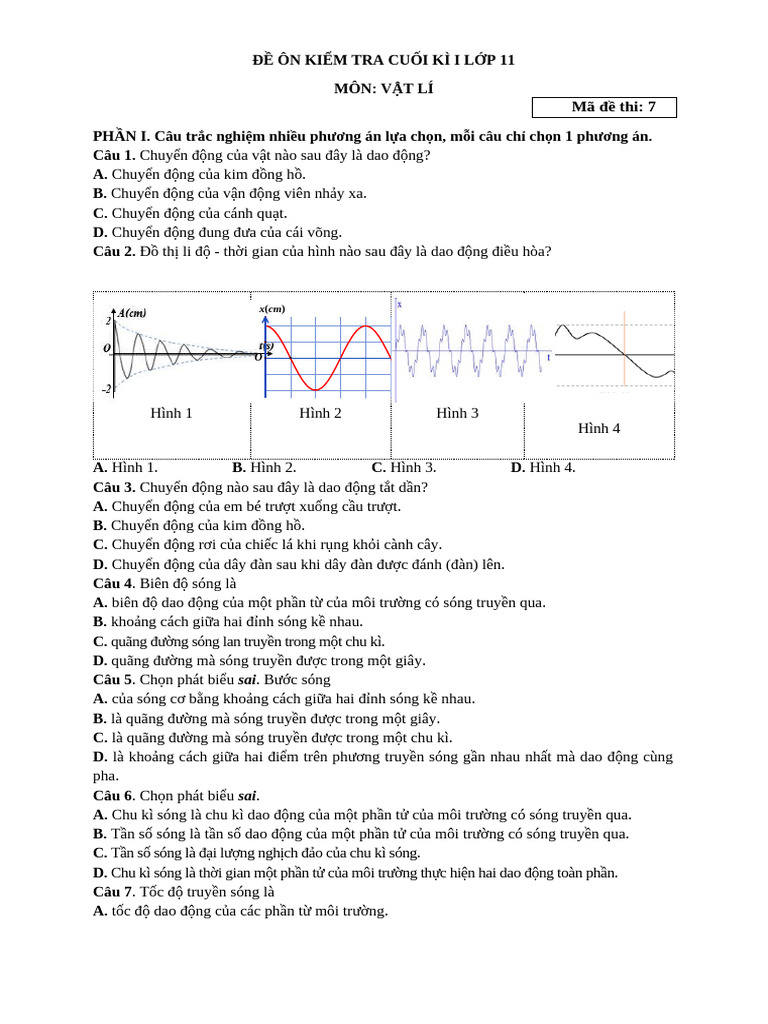 Ck1 Vl 11 Đề 5a In | PDF
