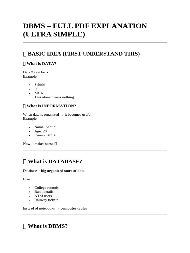 dbms.explanation | PDF | Databases | Data Management Software