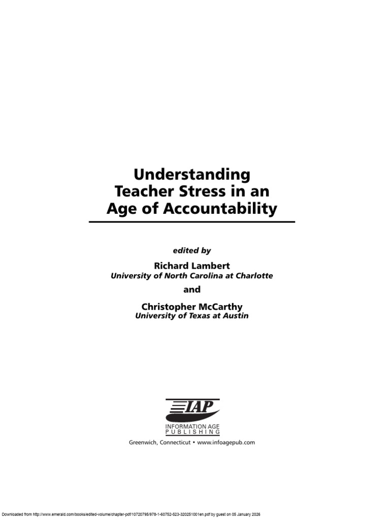 Understanding Teacher Stress in An Age of Accountability | PDF ...