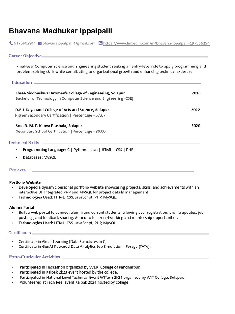 Final Resume For Cap Gemini | PDF