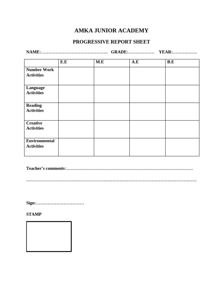Amka Junior Academy | PDF