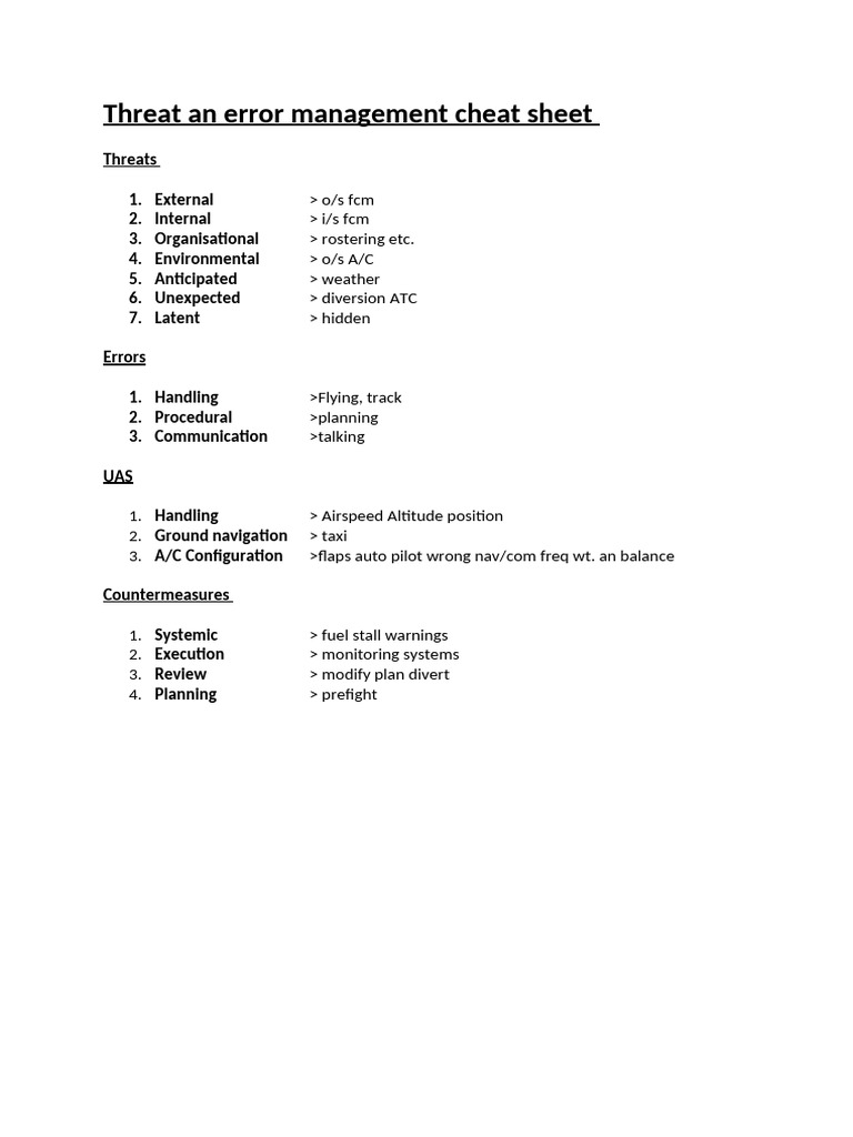 Tem Cheat Sheet | PDF